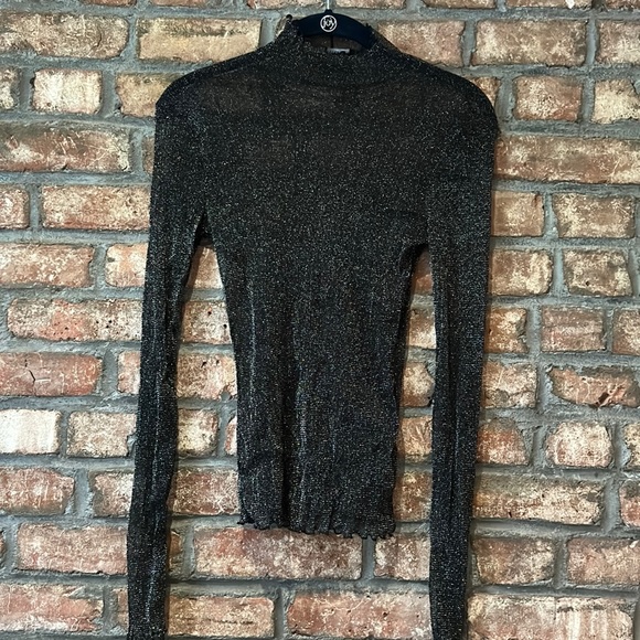 Urban Outfitters | Tops | Sheer Sparkly Turtleneck | Poshmark